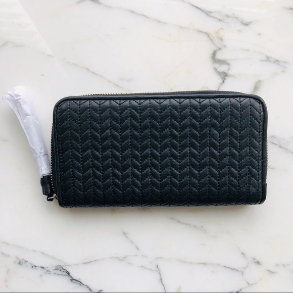Levenger | Bags | Levenger Black Leather Stitched Accordion Wallet ...